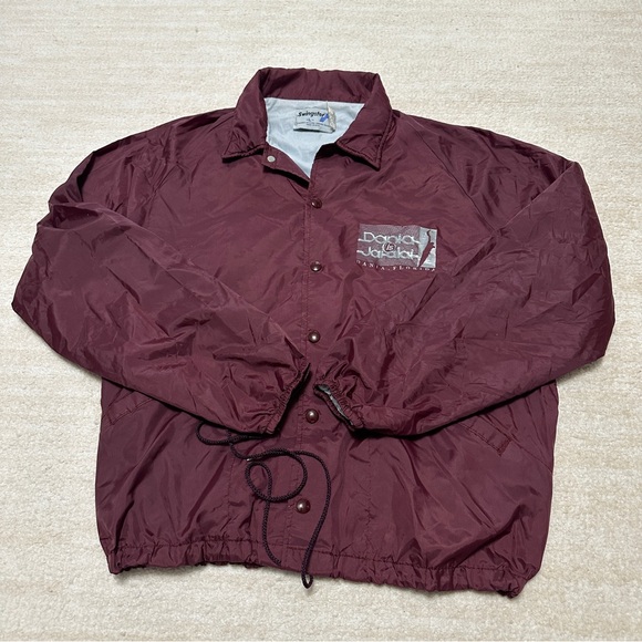swingster | Jackets & Coats | Vintage Dania Jaialai Burgundy Satin ...